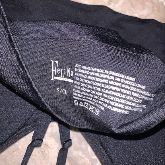 Felina | Intimates & Sleepwear | Nwot Felina Black Razor Back Padded ...